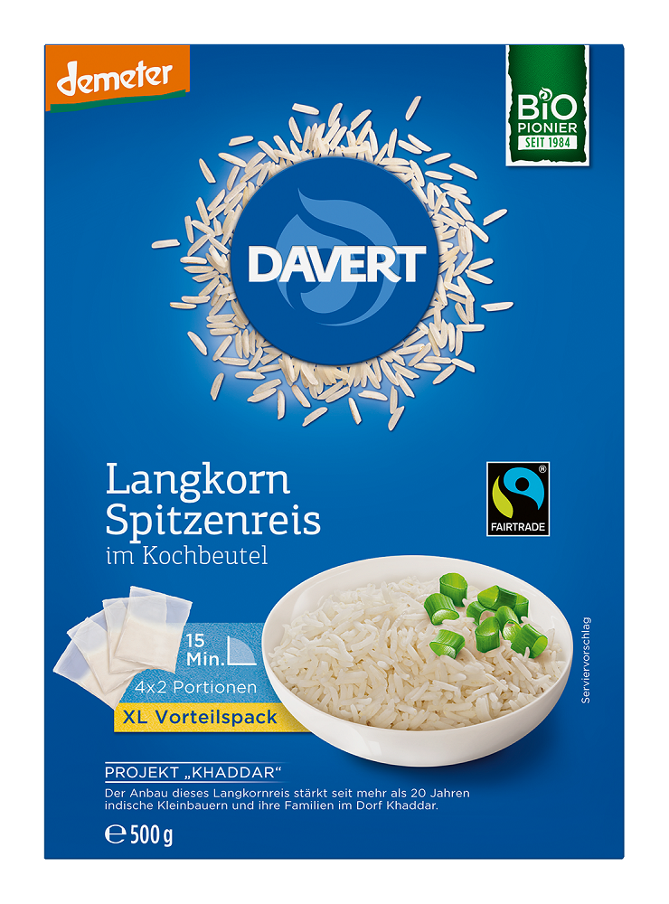 demeter Langkorn Spitzenreis im Kochbeutel Fairtrade 500g | Alle ...