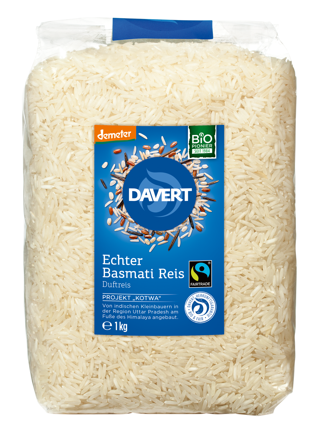 demeter Echter Basmati Reis weiß Fairtrade 1kg | Midsona